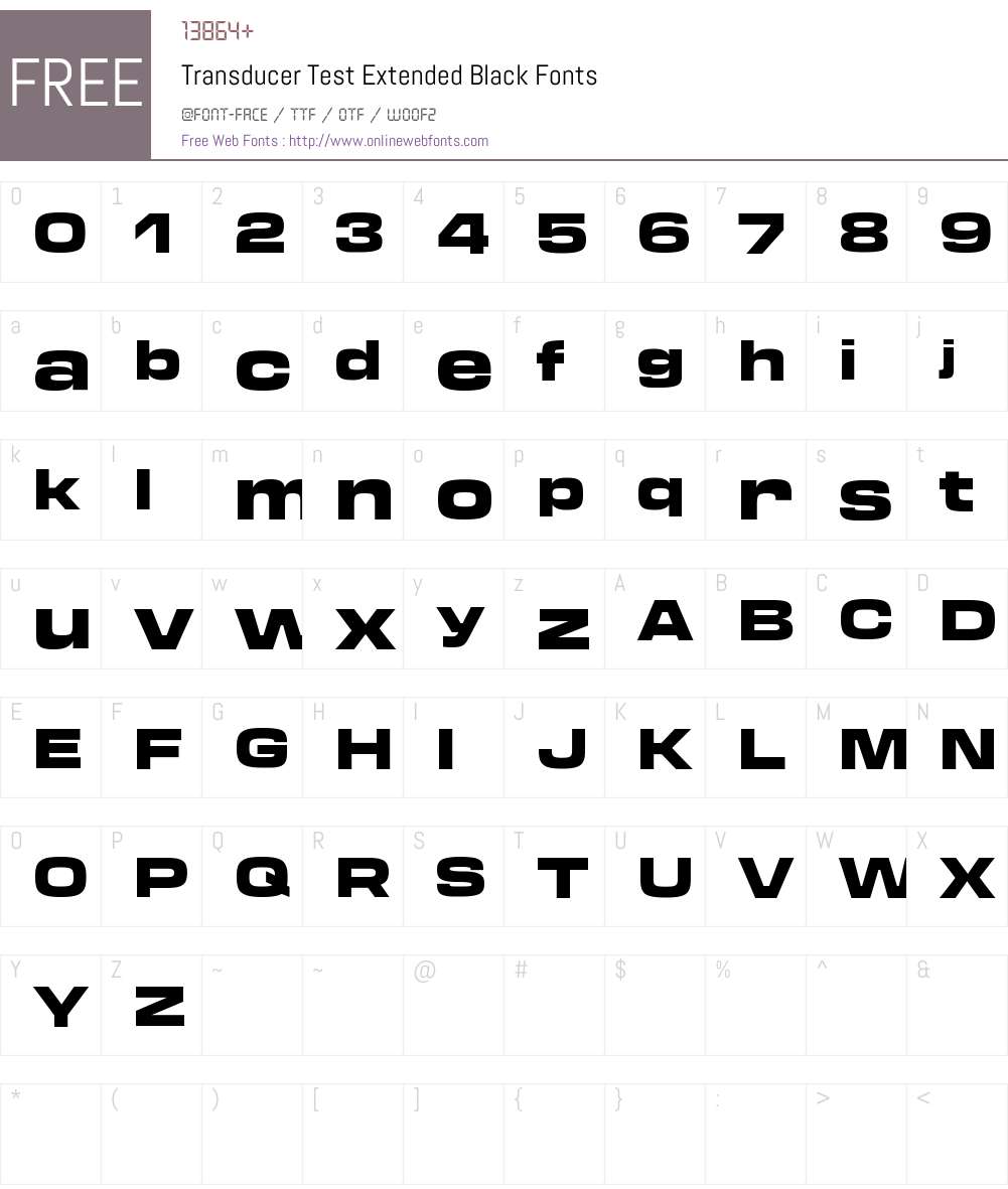 Transducer Test Black Extended 1.004 Fonts Free Download ...