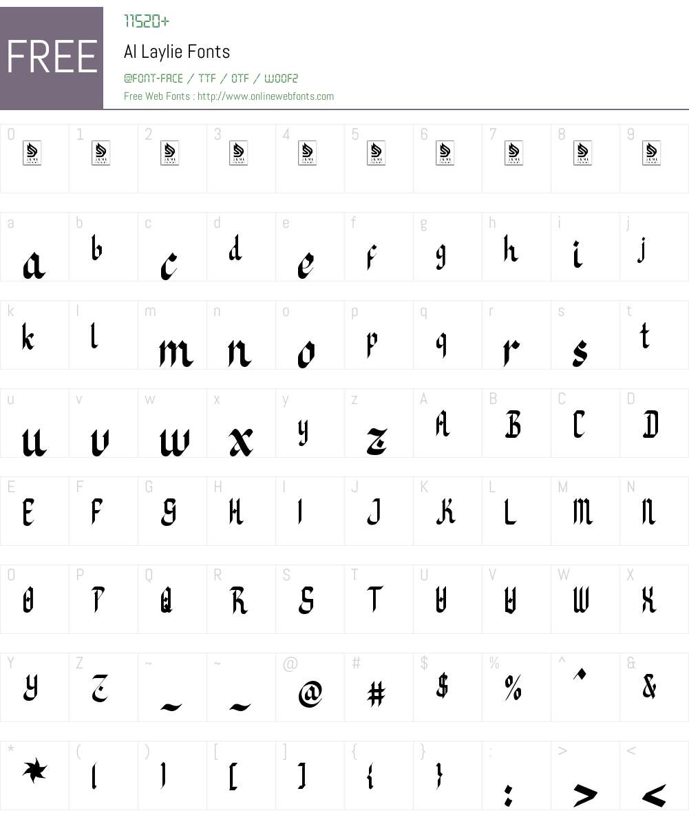 Al Laylie 1.00;February 15, 2025;FontCreator 13.0.0.2680 64-bit Fonts ...