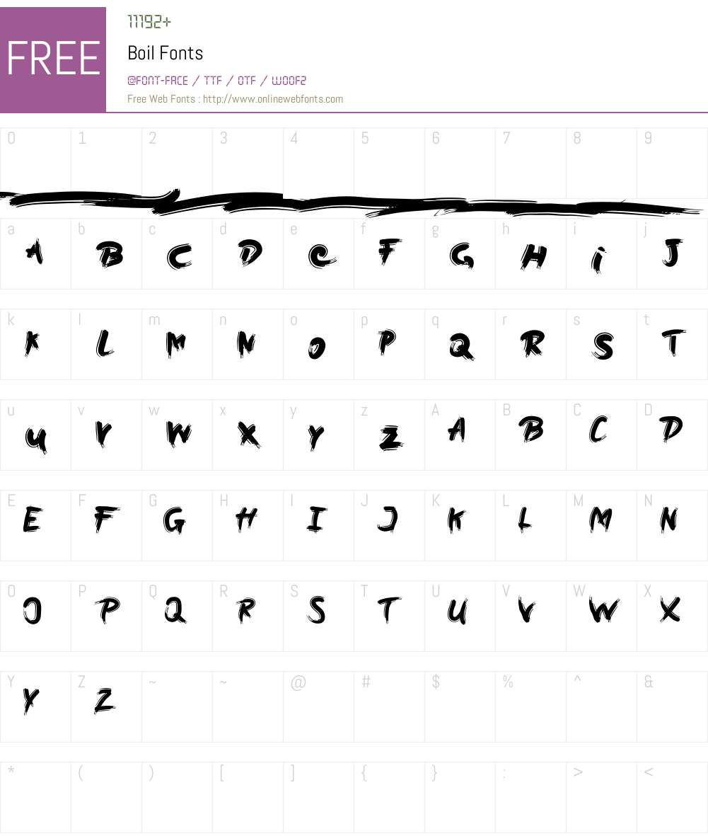 Boil 1.000 Fonts Free Download - OnlineWebFonts.COM