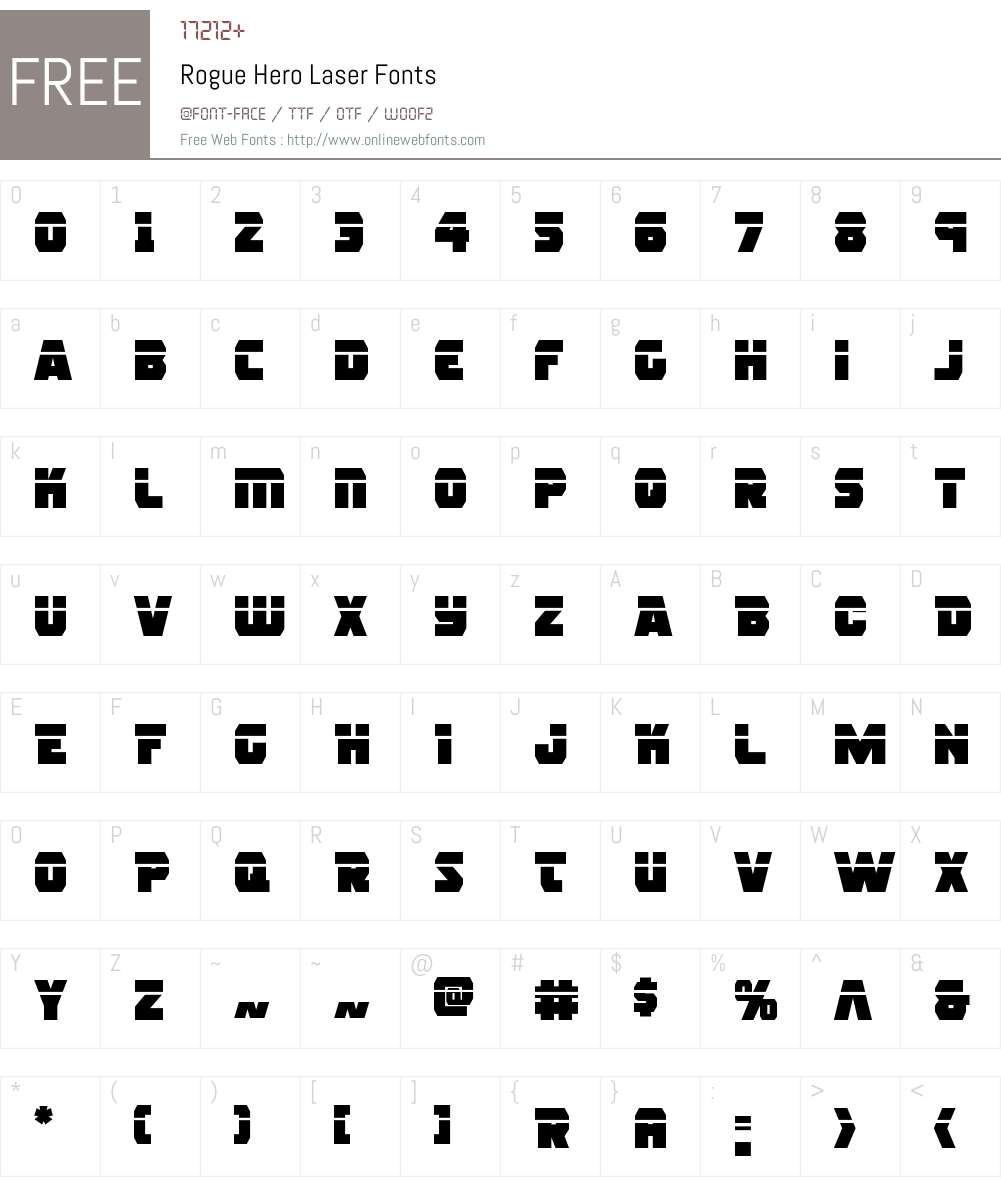 Rogue Hero Laser 2.2; 2019 Fonts Free Download - OnlineWebFonts.COM