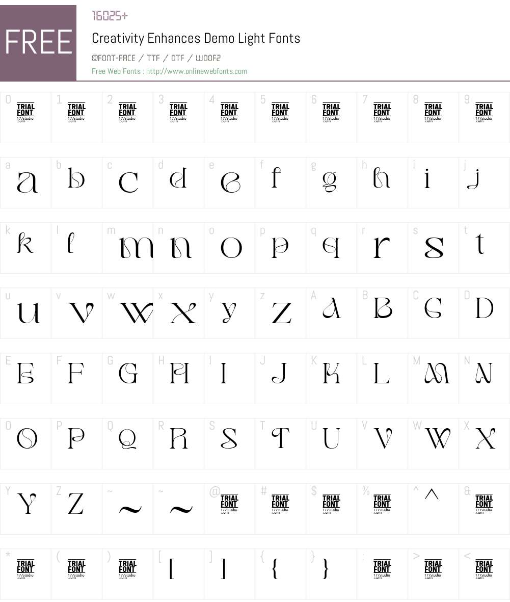Creativity Enhances Demo 1.001 Fonts Free Download - OnlineWebFonts.COM