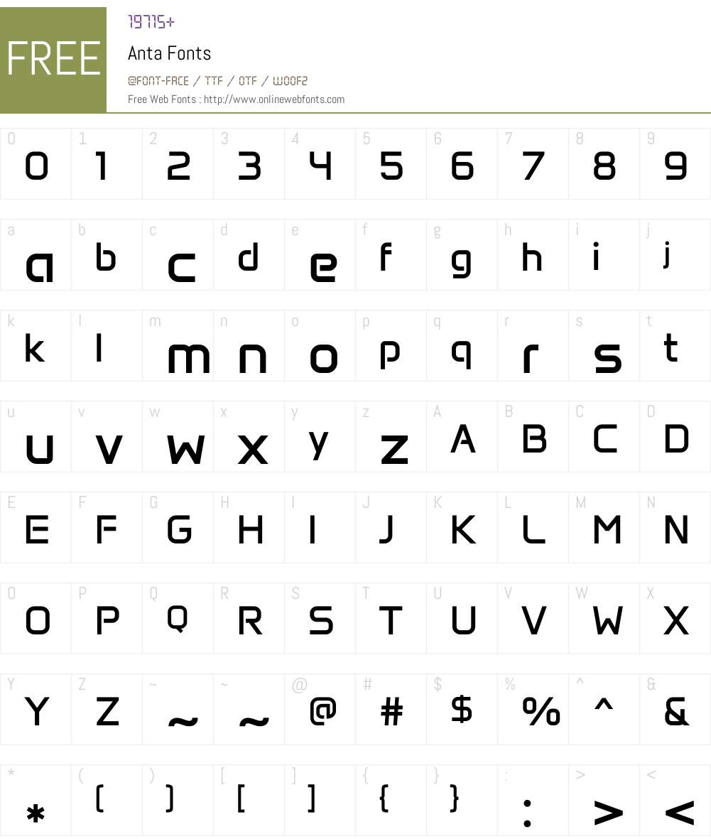 Anta 1.0 Fonts Free Download - OnlineWebFonts.COM
