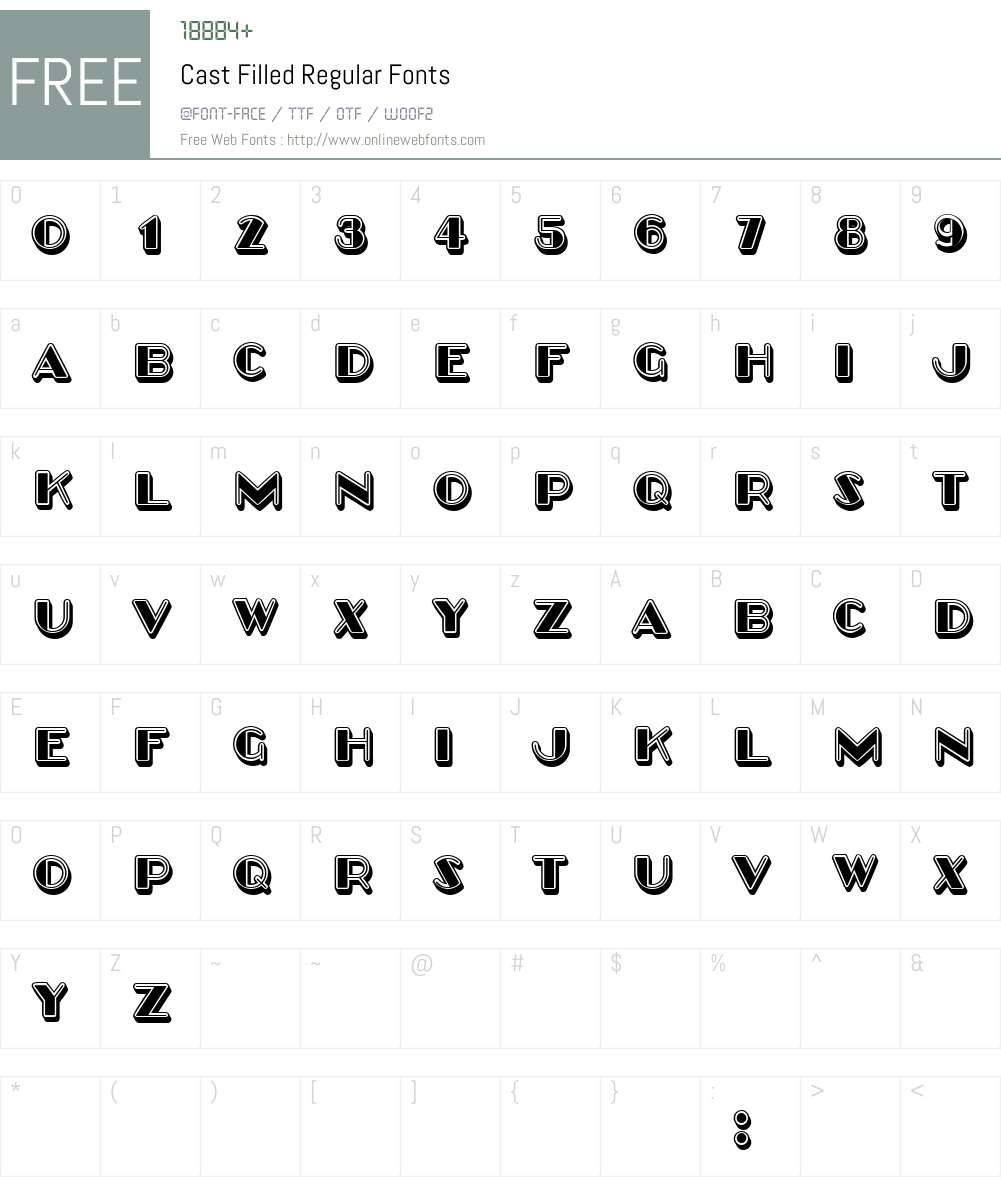 Cast Filled 1.000 Fonts Free Download - OnlineWebFonts.COM