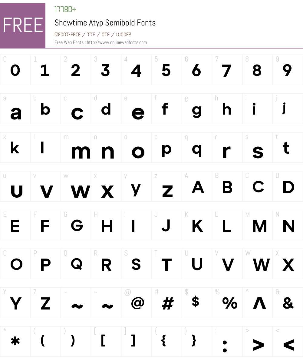 Showtime Atyp Semibold 1.000;FEAKit 1.0 Fonts Free Download ...