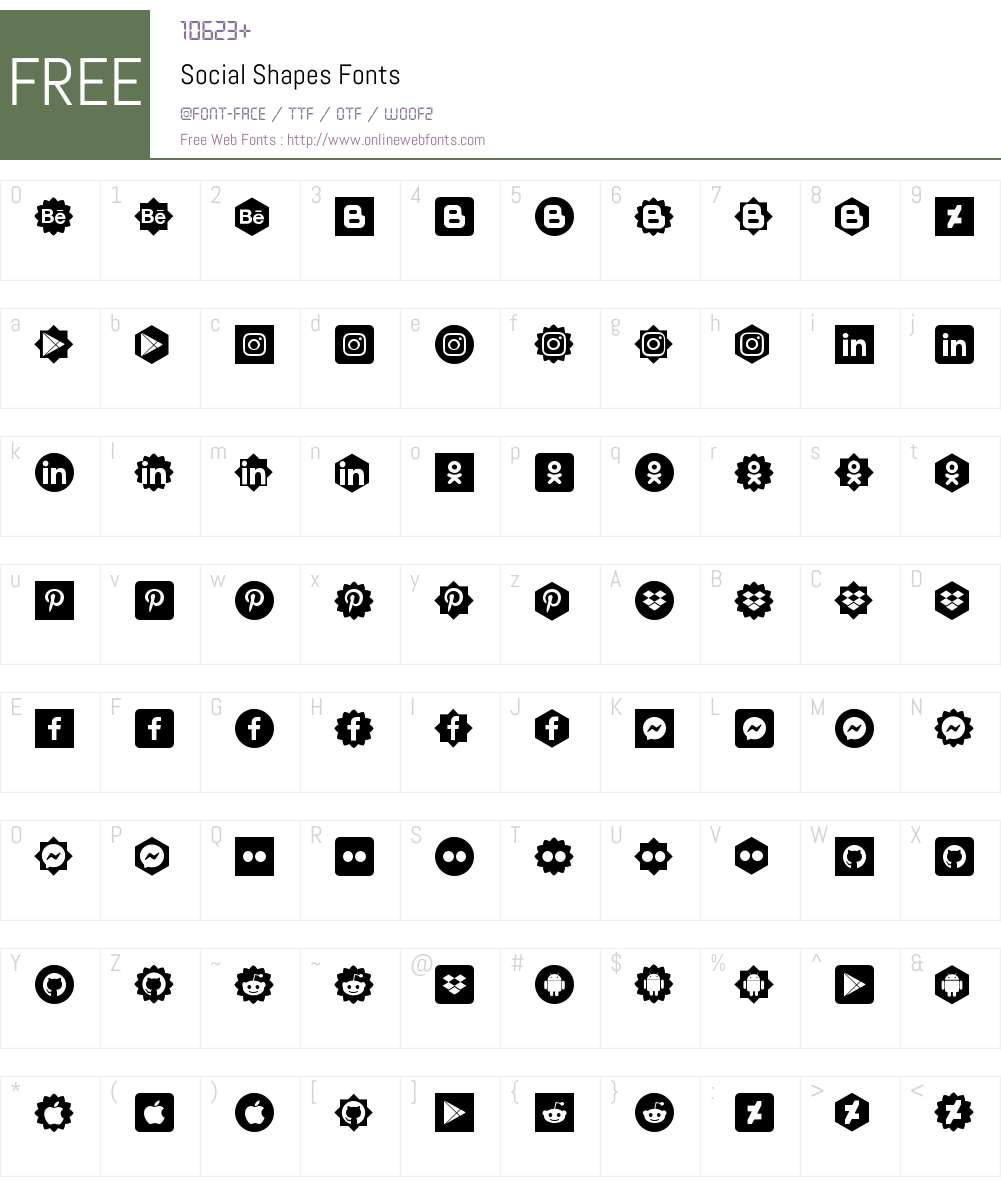 Social Shapes 2 April 14, 2019 Fonts Free Download - OnlineWebFonts.COM