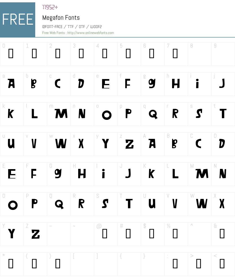 Megafon V1 Macromedia Fontographer 4.1 1998-07-19 Fonts Free Download ...
