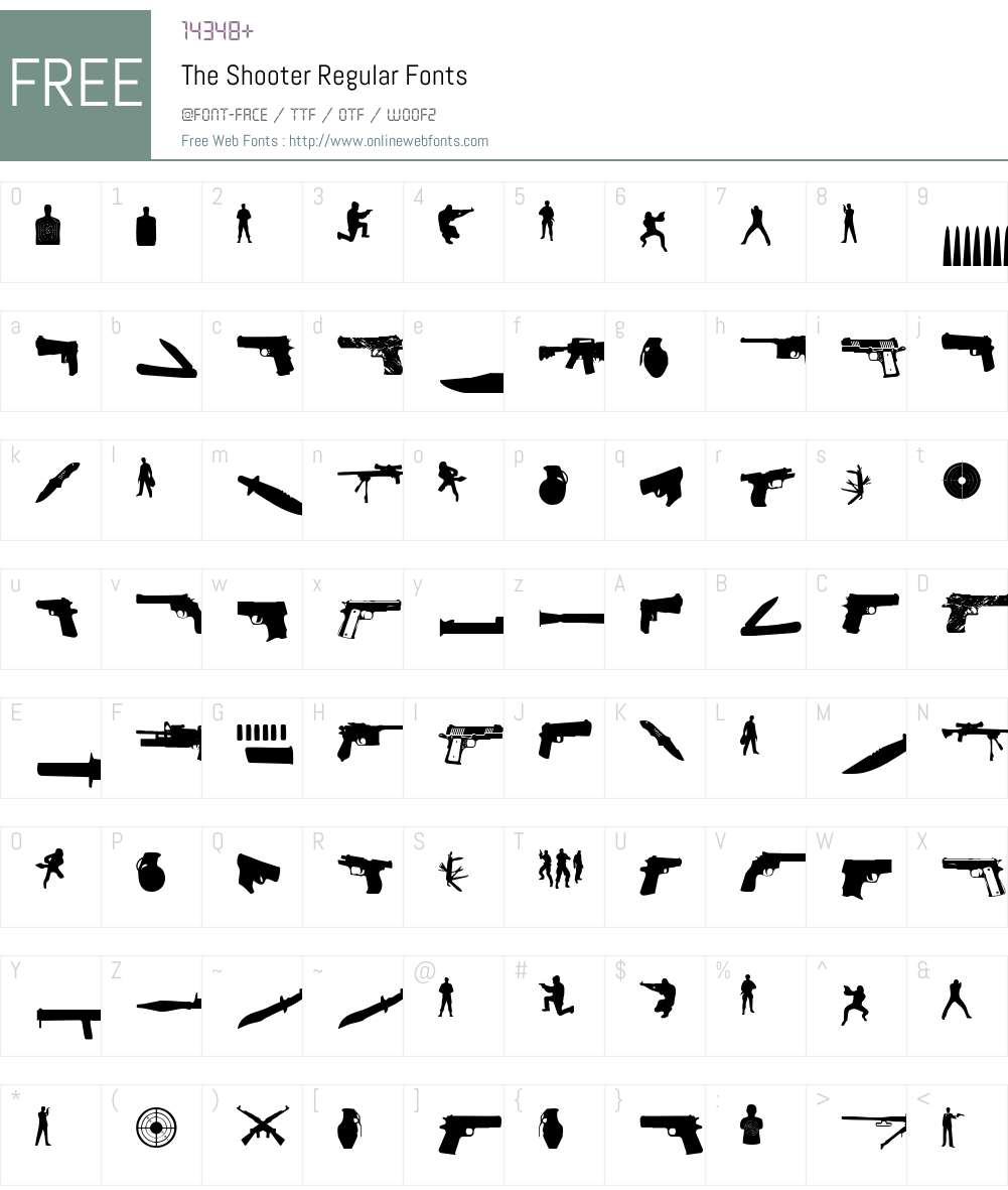 The Shooter Regular 001.000 Fonts Free Download - OnlineWebFonts.COM