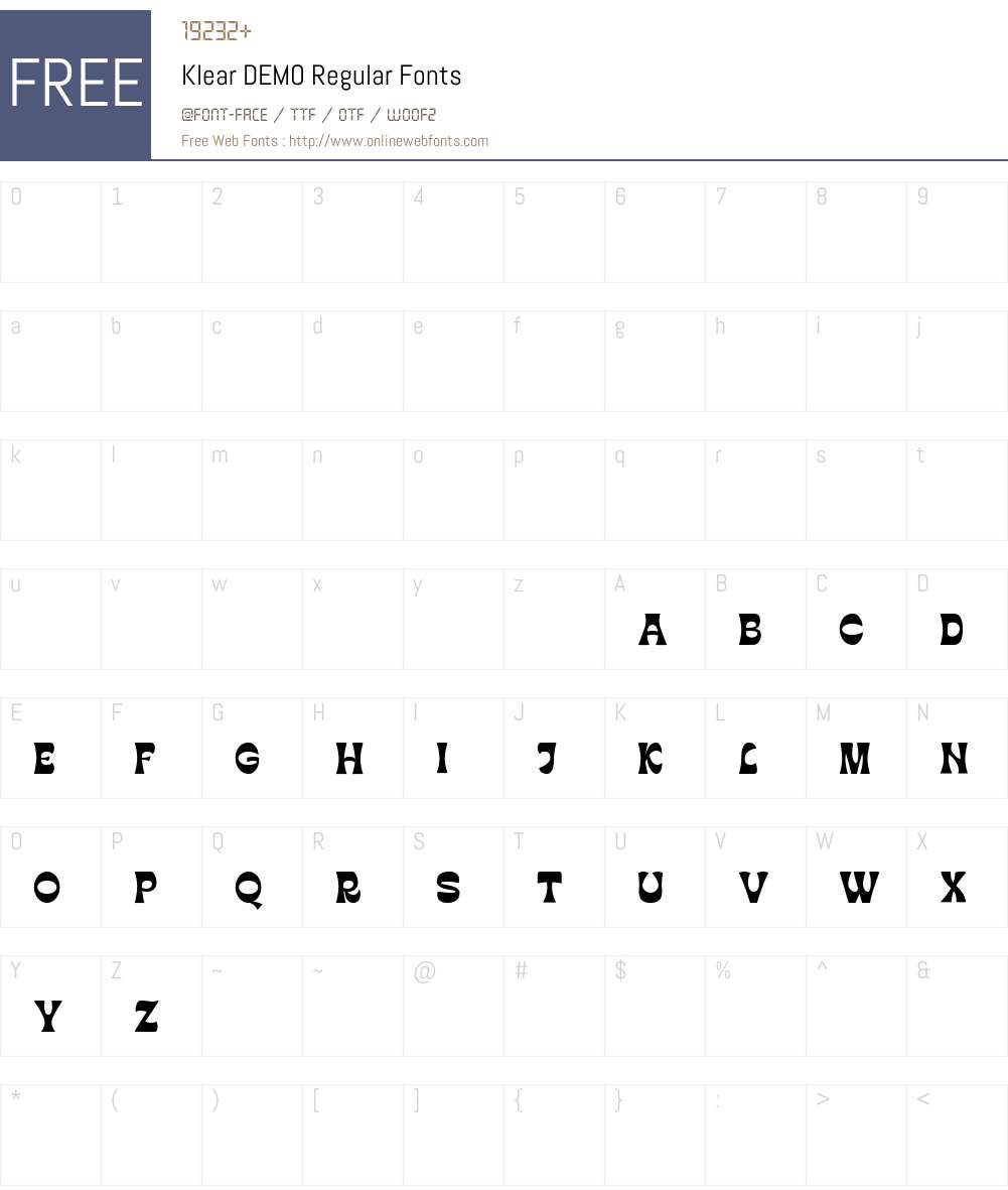 Klear DEMO 1.000 Fonts Free Download - OnlineWebFonts.COM
