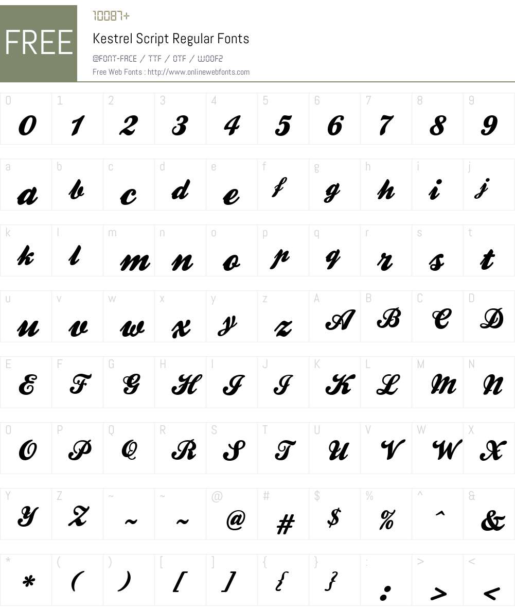 Kestrel Script Regular 1.000 Fonts Free Download - OnlineWebFonts.COM