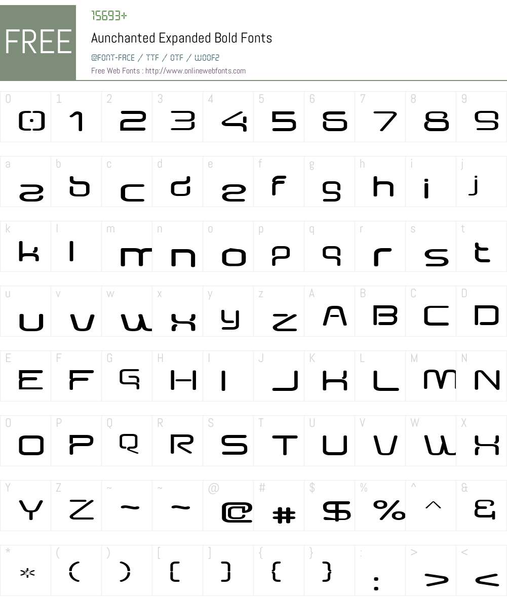 Aunchanted Expanded Bold 1.0 Fonts Free Download - OnlineWebFonts.COM