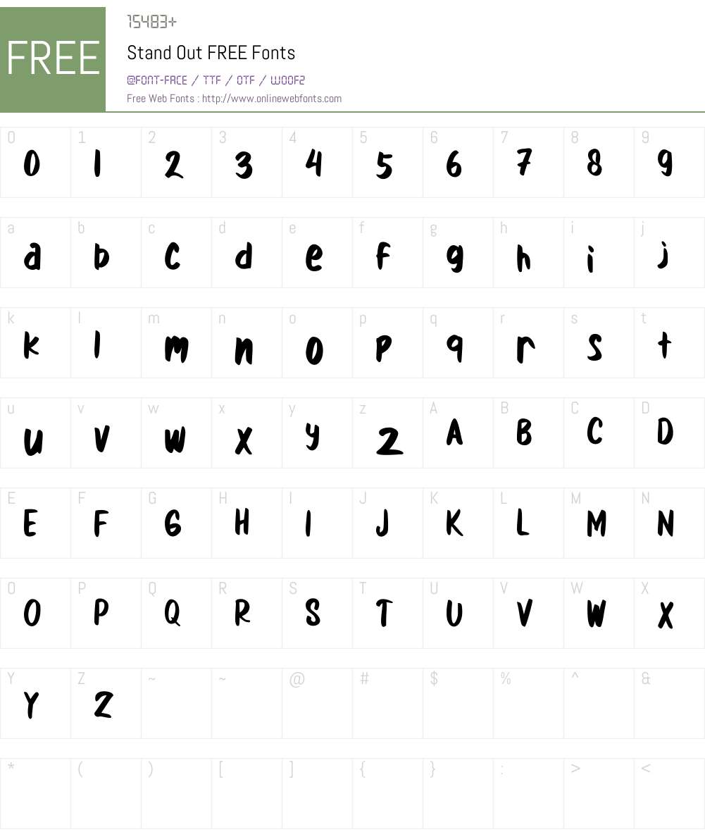 Stand Out FREE 1.000 Fonts Free Download - OnlineWebFonts.COM