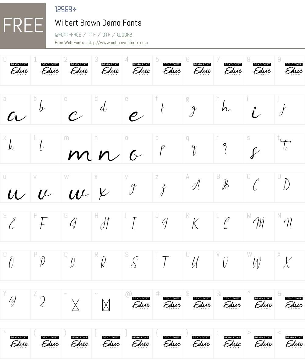 Wilbert Brown Demo 1.001;Fontself Maker 3.5.7 Fonts Free Download ...