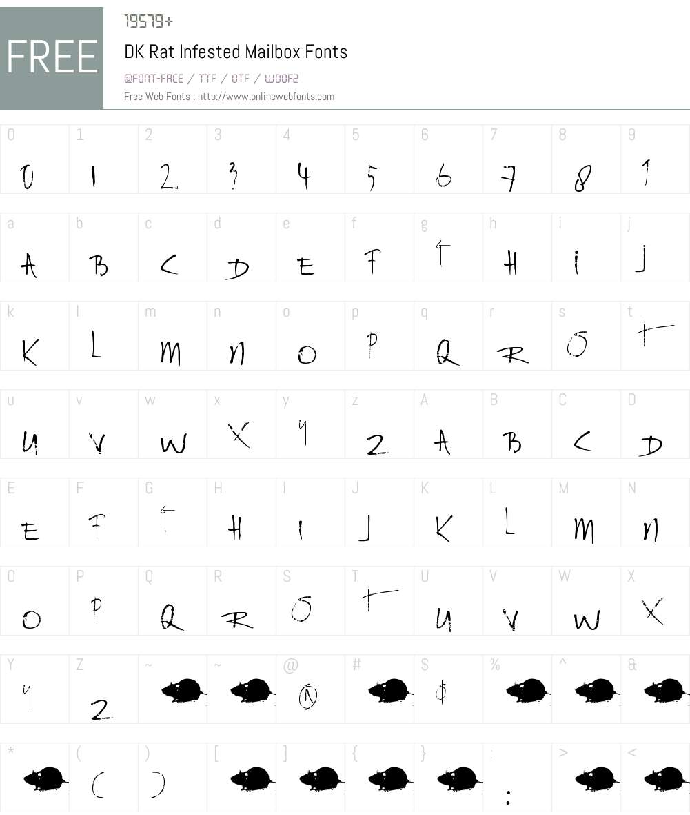 DK Rat Infested Mailbox 1.007 Fonts Free Download - OnlineWebFonts.COM