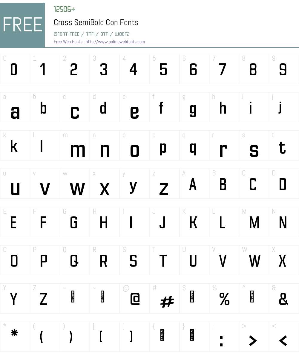 Cross SemiBold Con 1.000 Fonts Free Download - OnlineWebFonts.COM