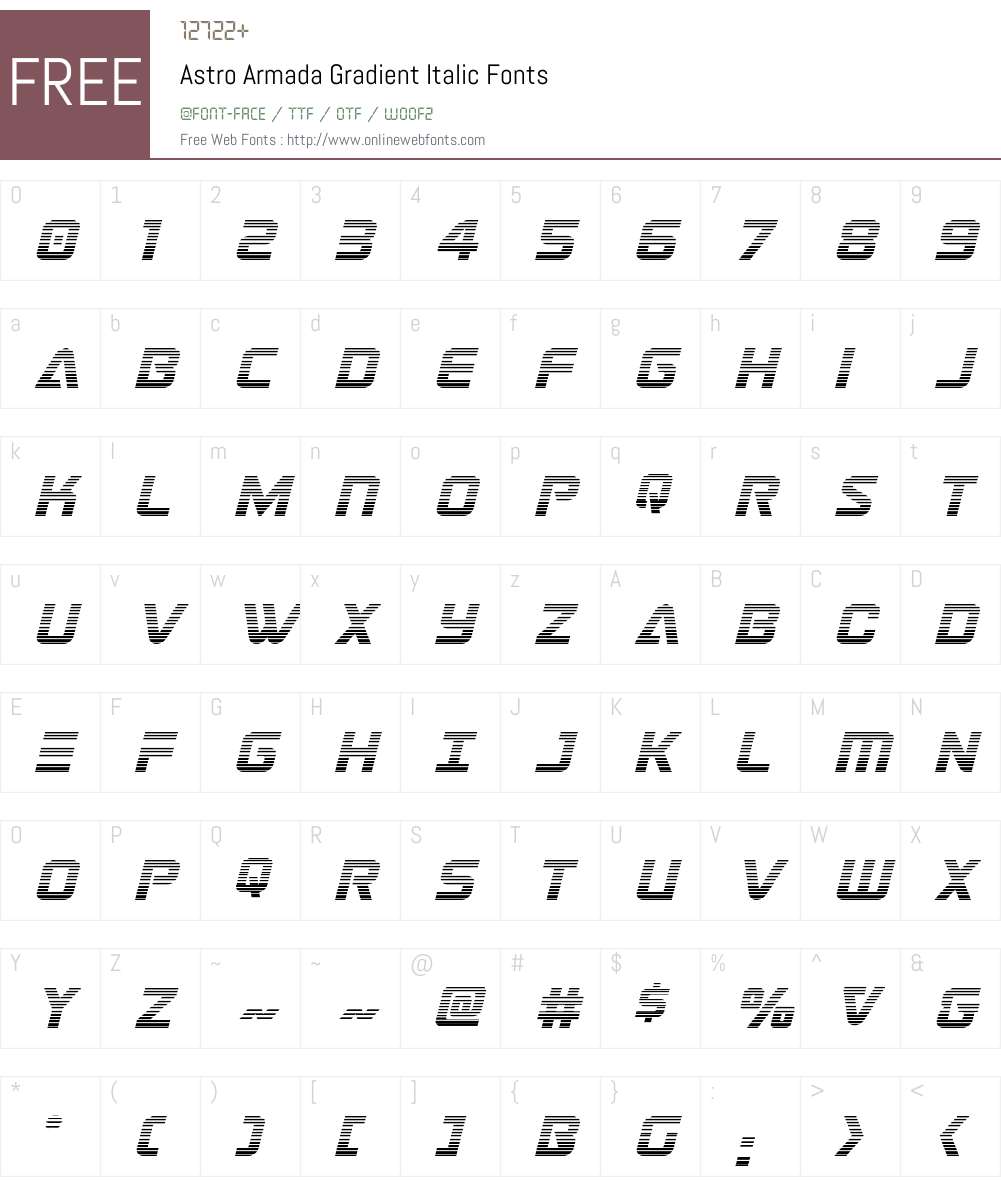 Astro Armada Gradient Italic 1.0; 2019 Fonts Free Download ...