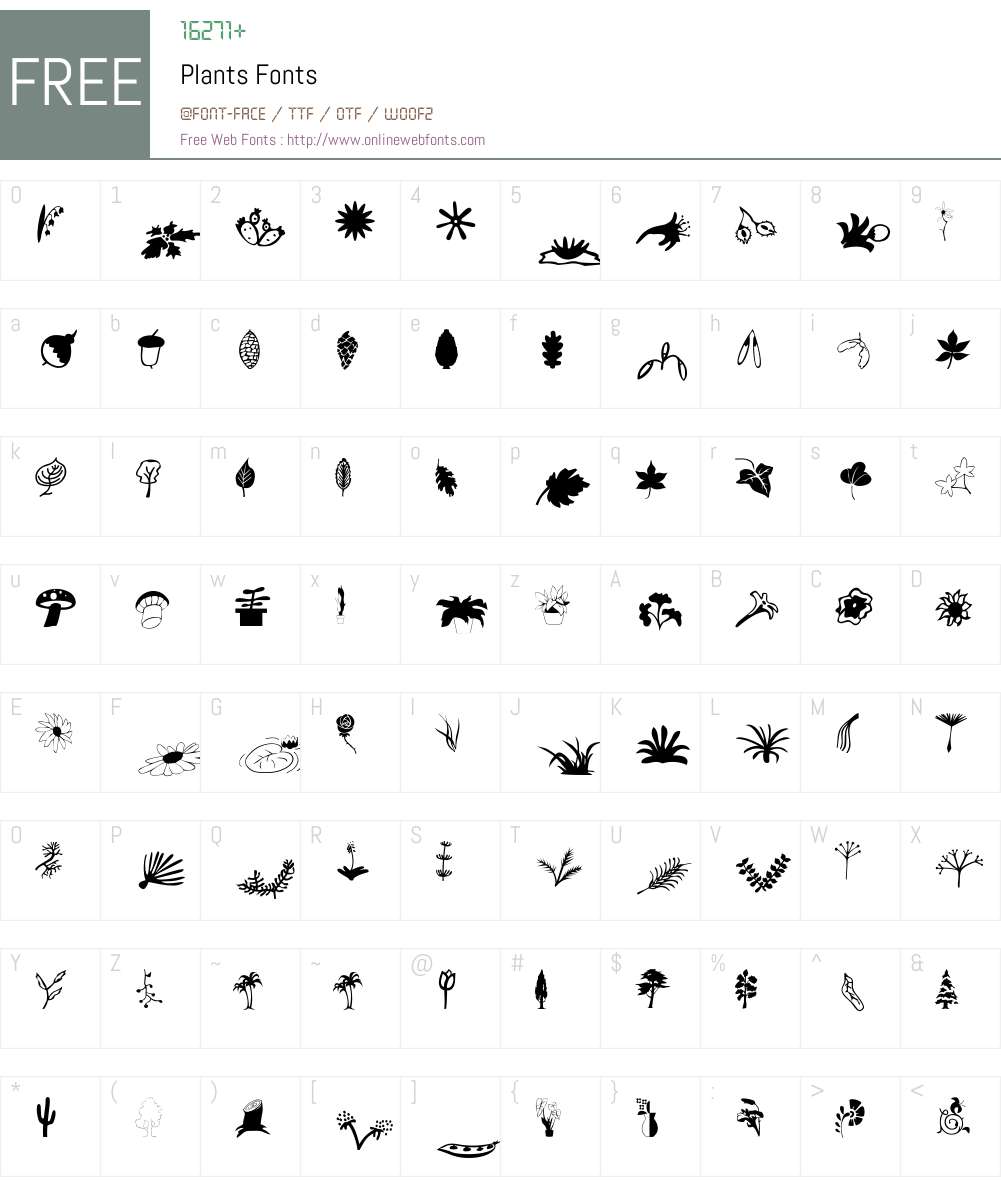 Plants Fonts Free Download - OnlineWebFonts.COM