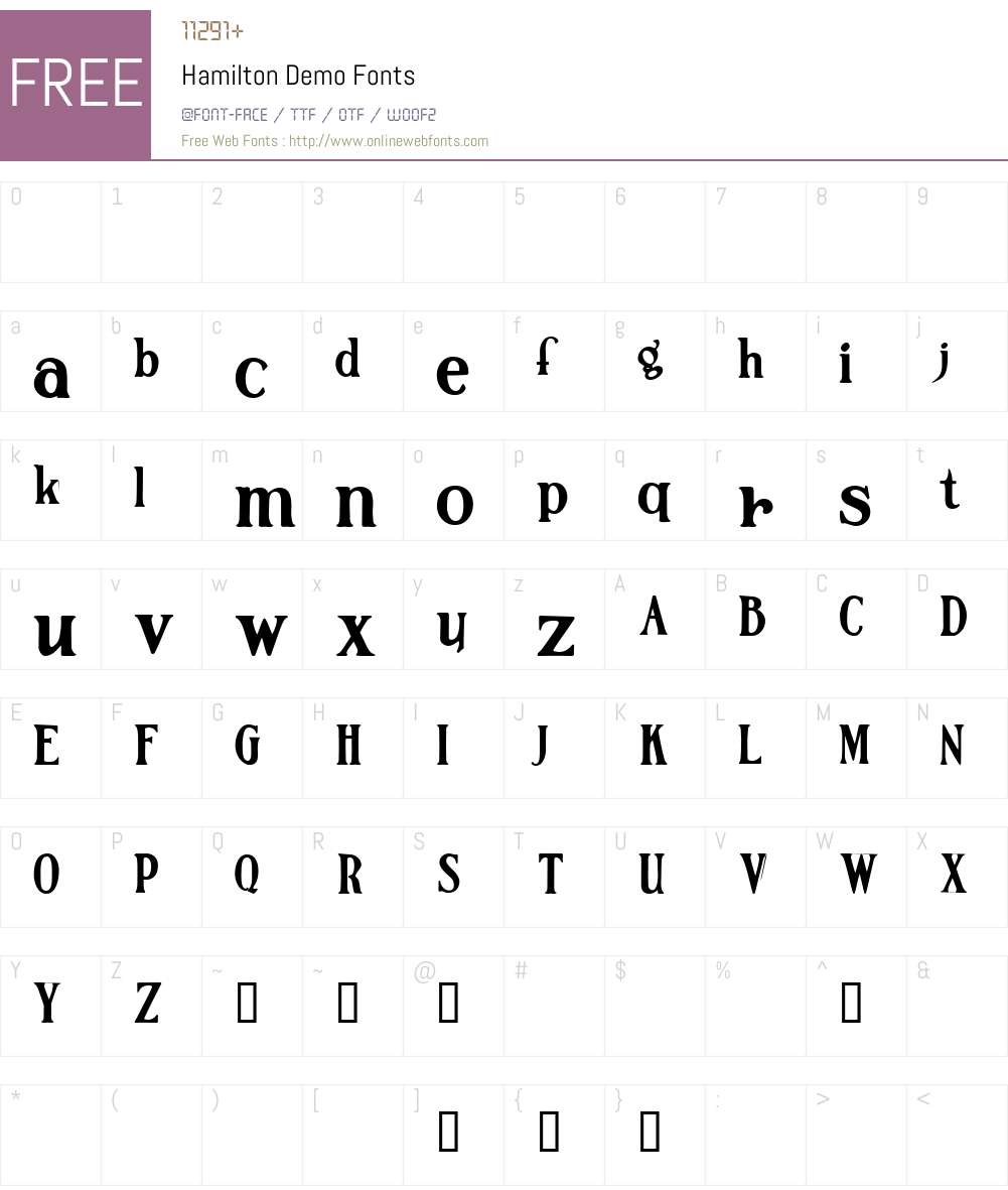 Hamilton Demo Macromedia Fontographer 4.1.4 2/26/02 Fonts Free Download ...