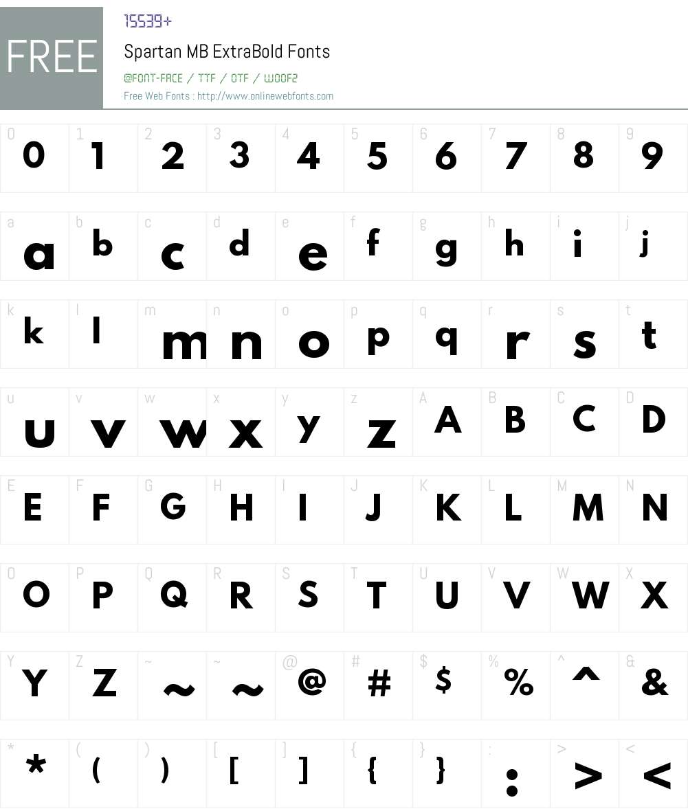 Spartan MB ExtraBold 1.000 Fonts Free Download - OnlineWebFonts.COM
