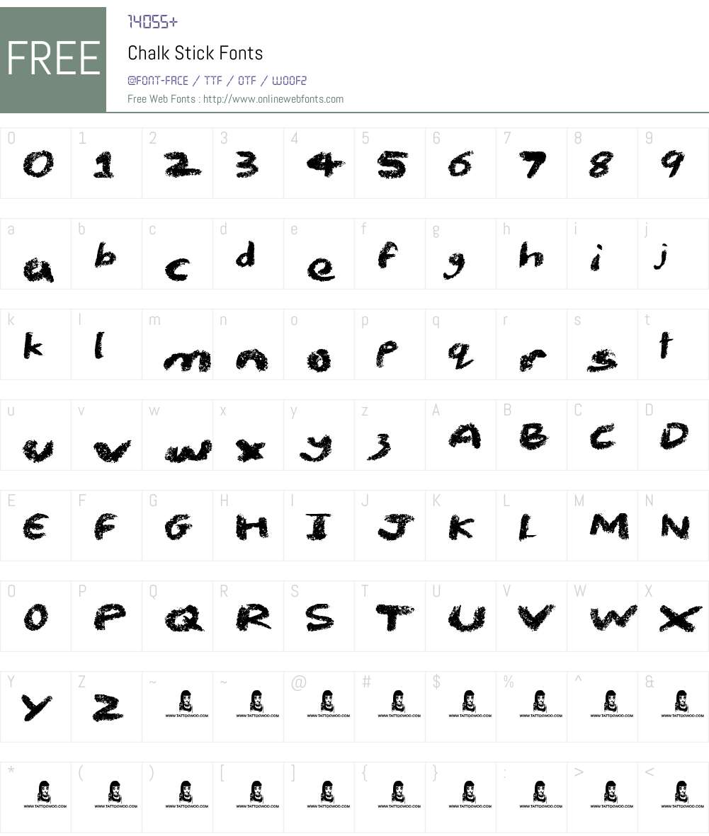Chalk Stick 1.00 January 28, 2019, initial release Fonts Free Download ...