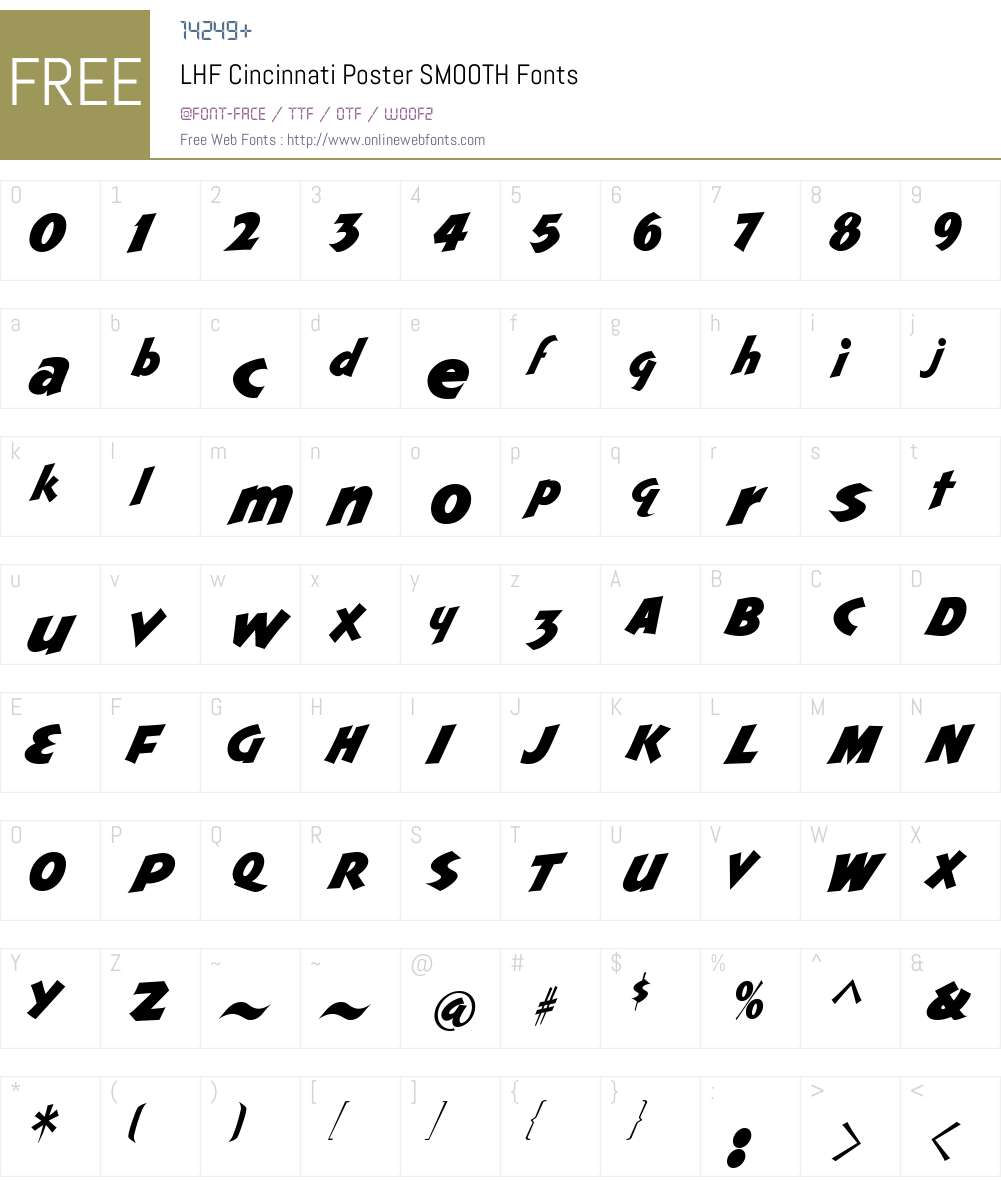 LHF Cincinnati Poster SMOOTH 1/04.26.03 www.letterheadfonts.com Fonts ...