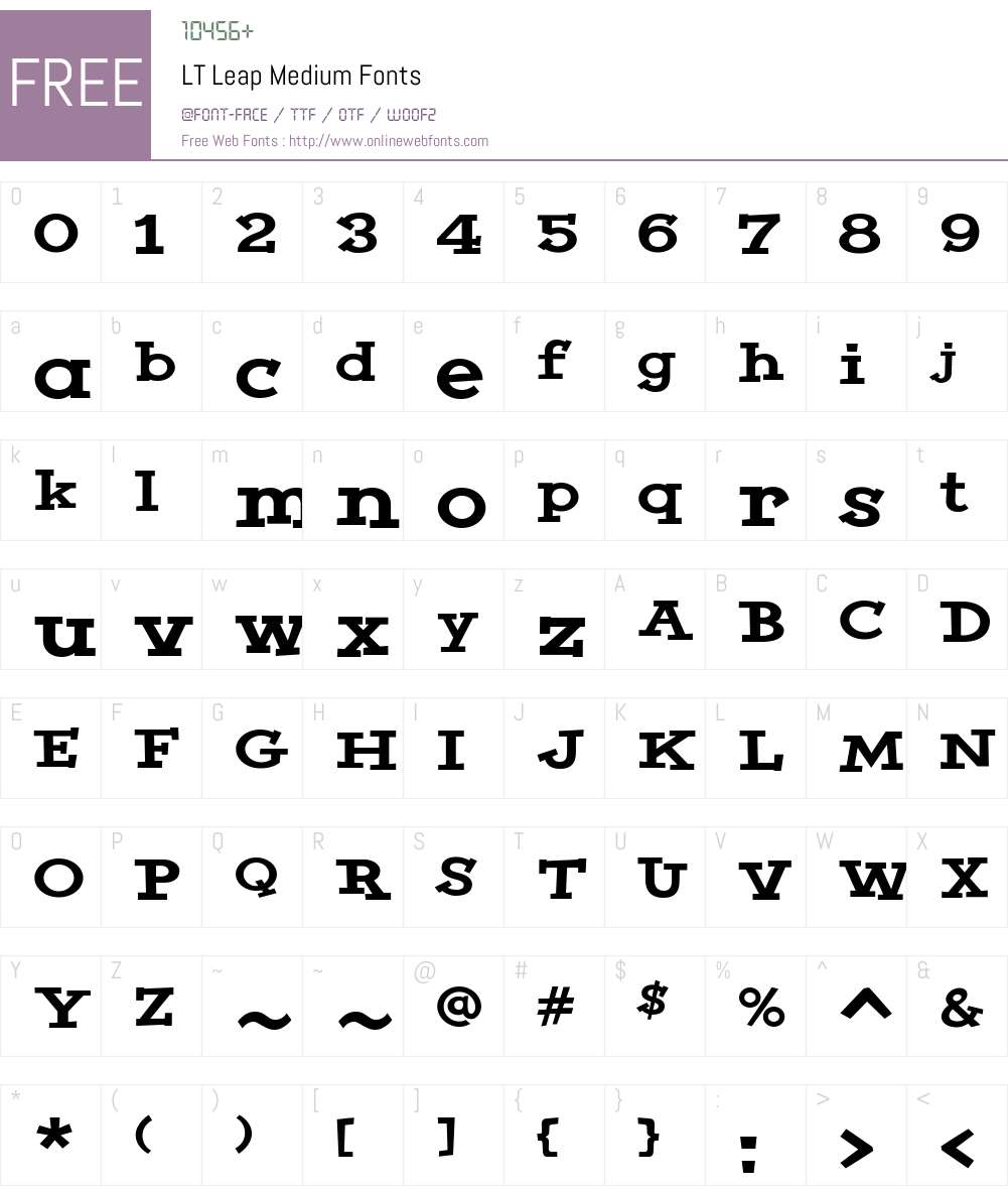 LT Leap Medium 1.000;October 19, 2021;FontCreator 14.0.0.2814 64-bit ...
