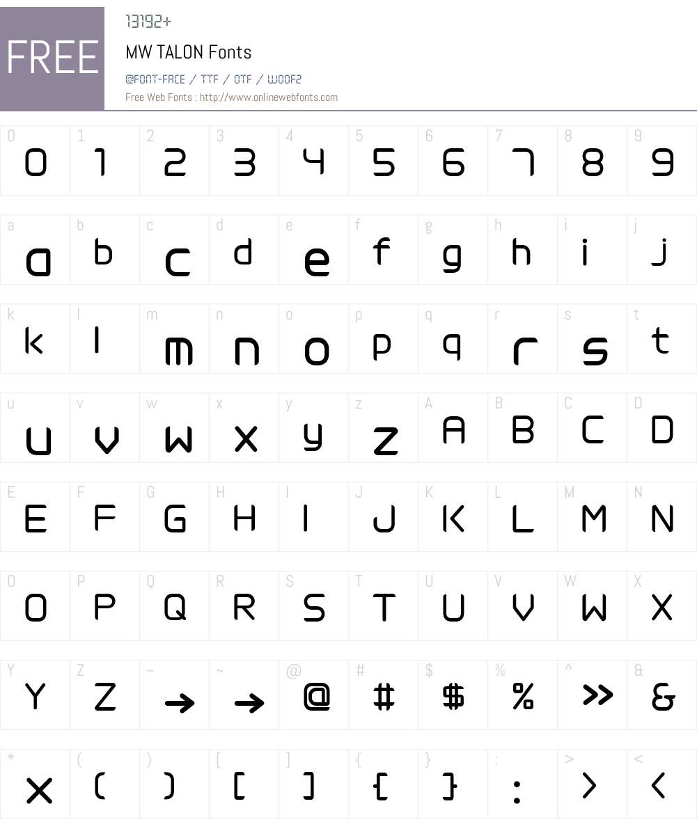MW TALON 1.00 Fonts Free Download - OnlineWebFonts.COM