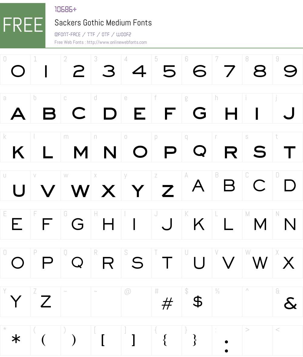 Sackers Gothic Medium 001.000 Fonts Free Download - OnlineWebFonts.COM