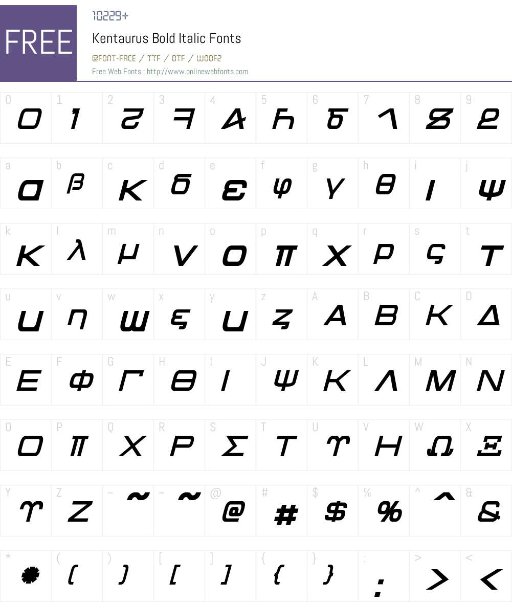 Kentaurus Bold Italic 1.50 May 17, 2014 Fonts Free Download ...