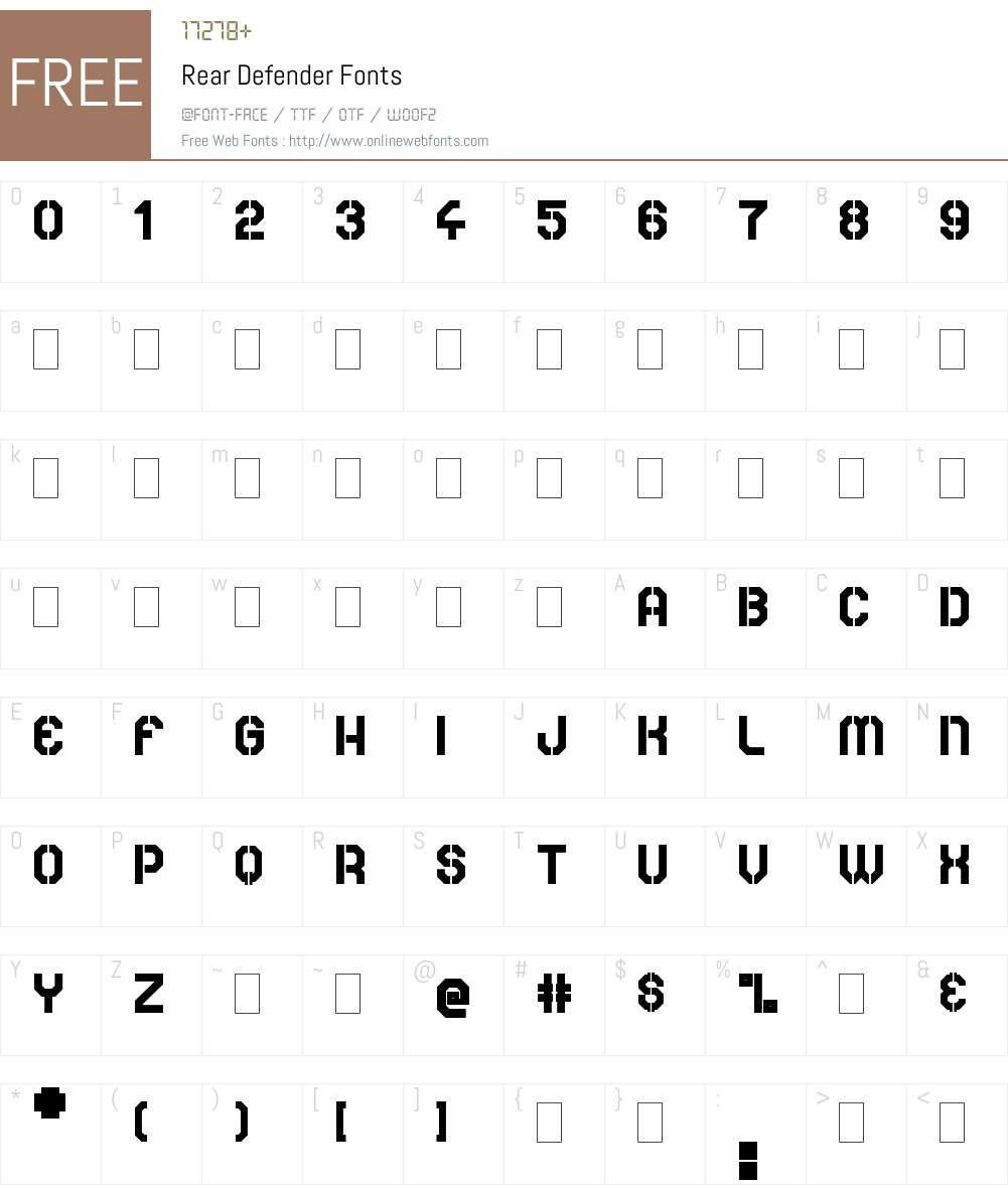 Rear Defender Fonts Free Download - OnlineWebFonts.COM