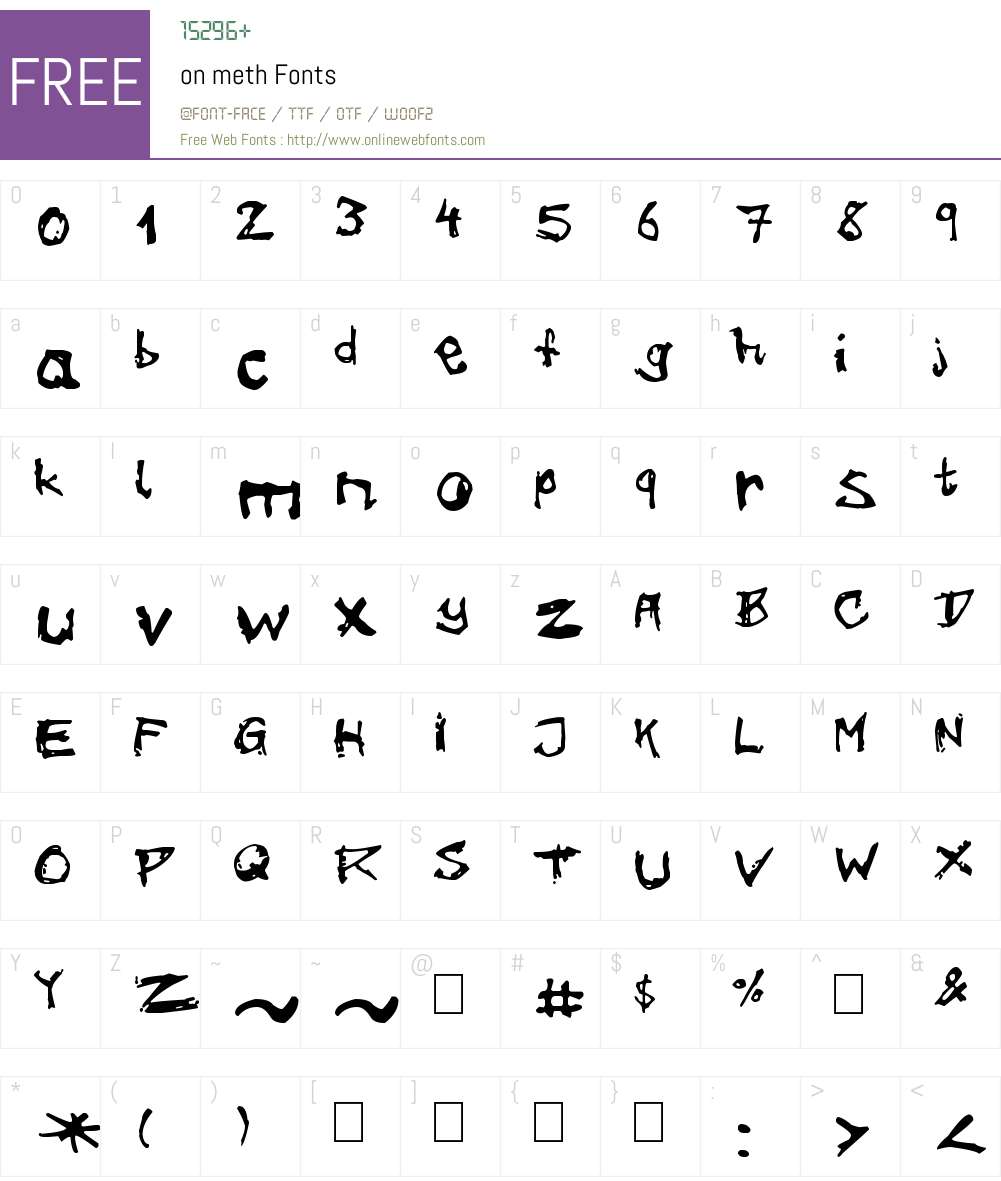 on meth 1.00 December 28, 2015, initial release Fonts Free Download ...