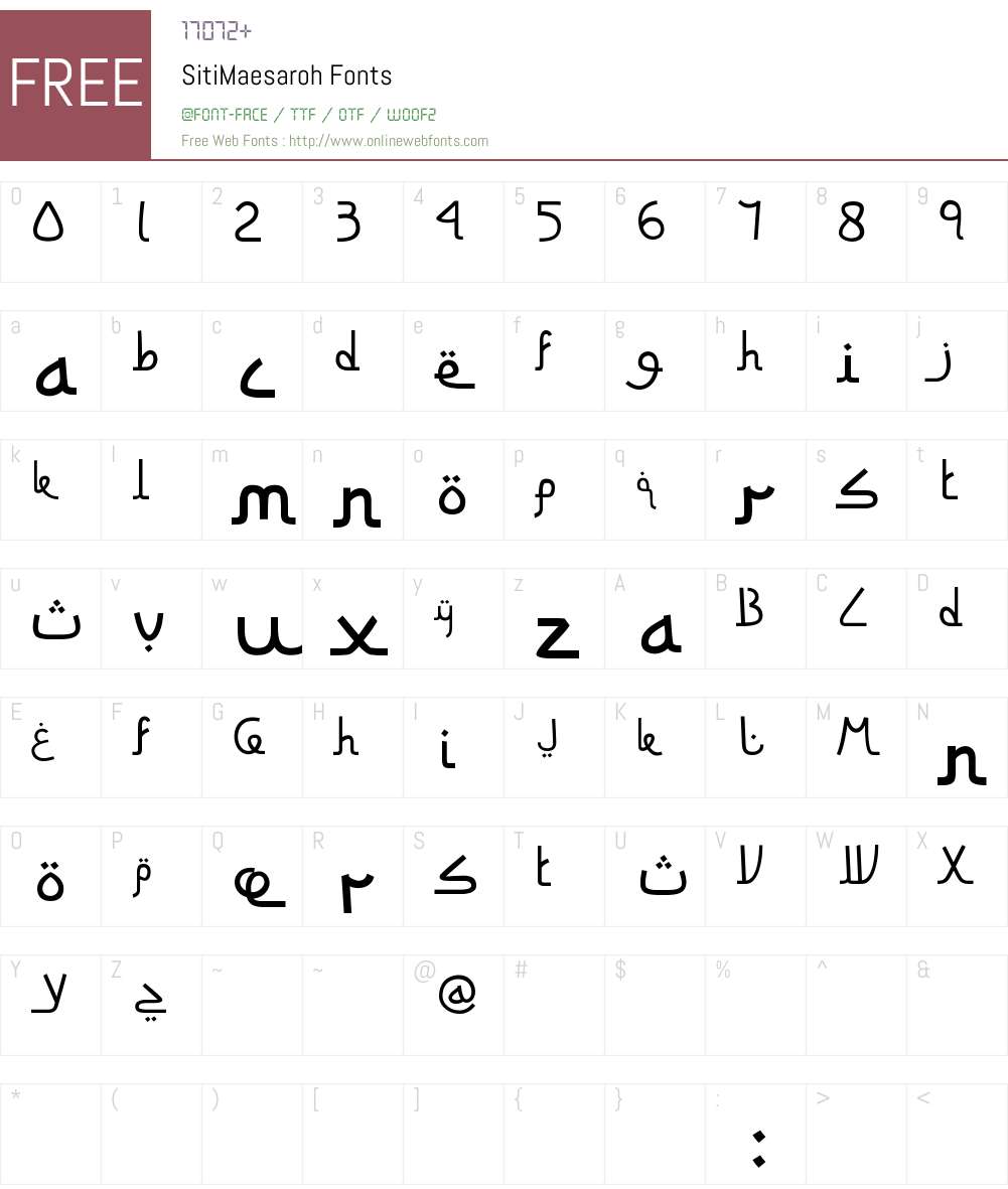 Siti Maesaroh 001.003 Fonts Free Download - OnlineWebFonts.COM