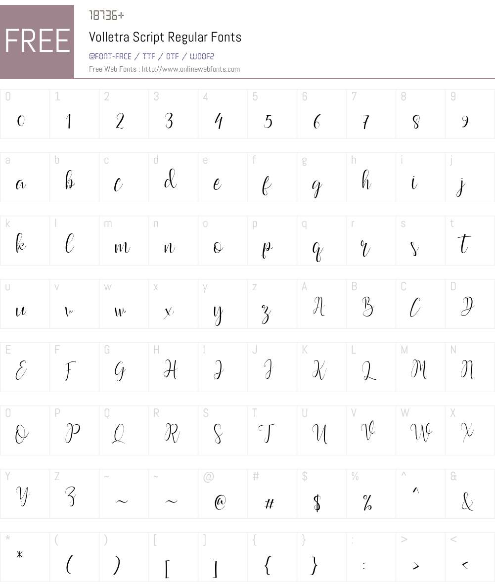 Volletra Script 1.000 Fonts Free Download - OnlineWebFonts.COM