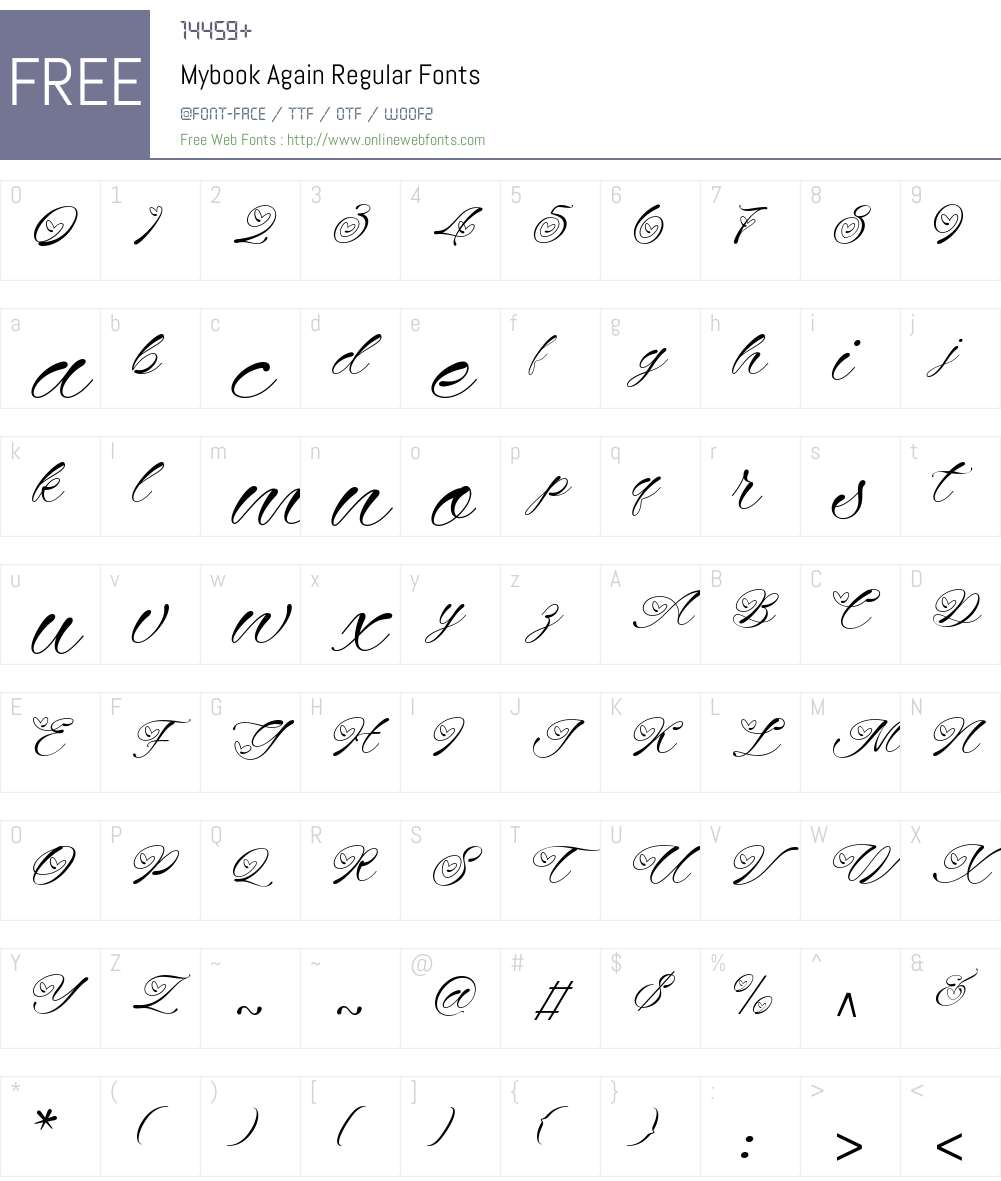 Mybook Again 1.001 Fonts Free Download - OnlineWebFonts.COM