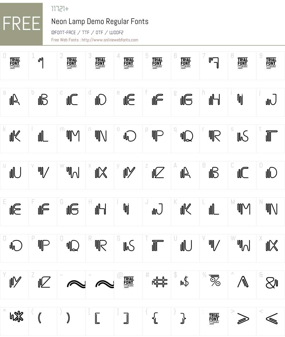 Neon Lamp Demo 1.001 Fonts Free Download - OnlineWebFonts.COM