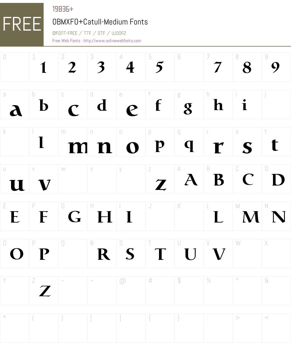 OBMXFO+Catull-Medium 1.0 Fonts Free Download - OnlineWebFonts.COM