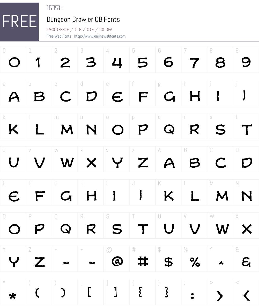 Dungeon Crawler CB 1.0 Fonts Free Download - OnlineWebFonts.COM
