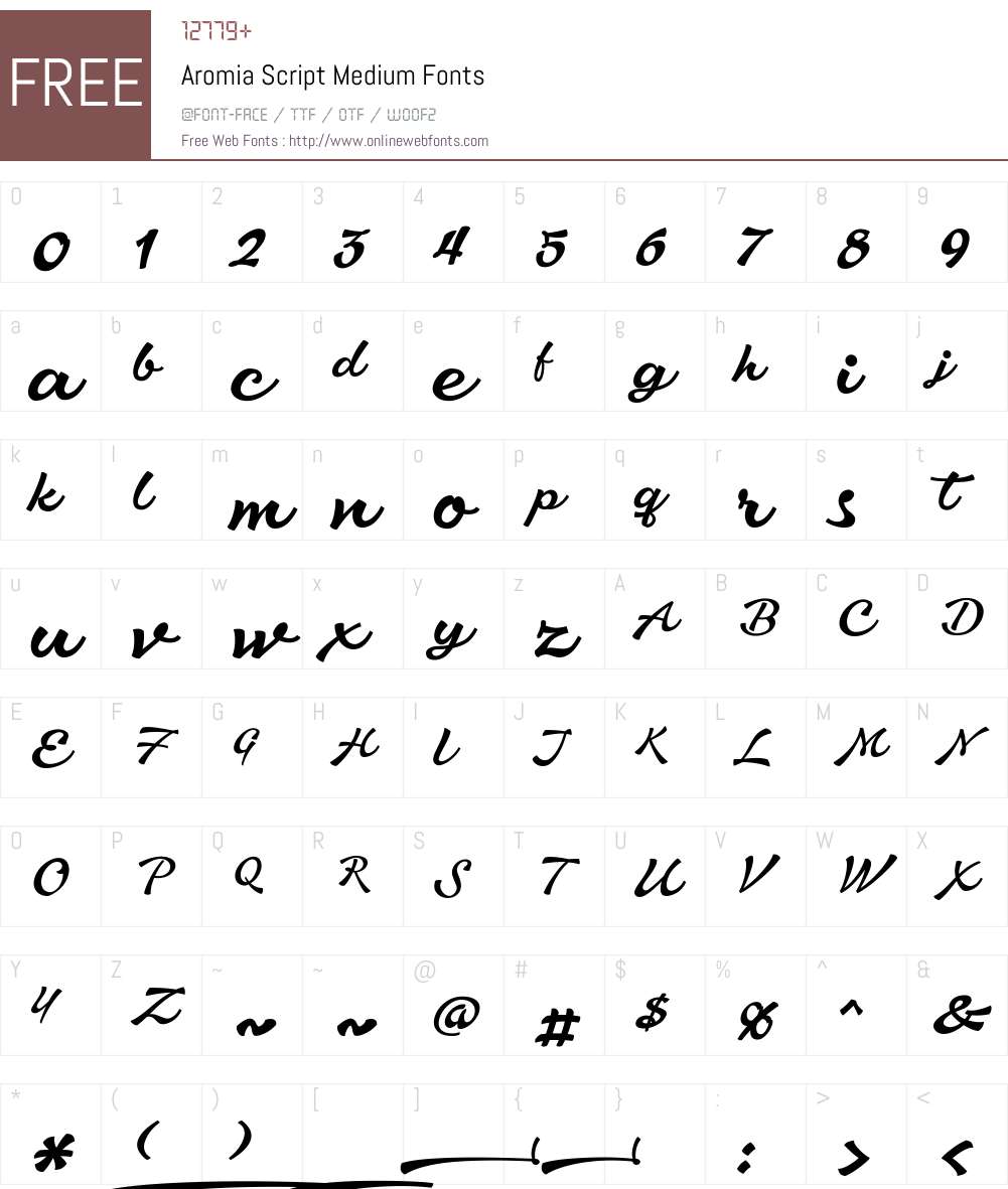 Aromia Script Medium 1.000;FEAKit 1.0 Fonts Free Download - OnlineWebFonts.COM