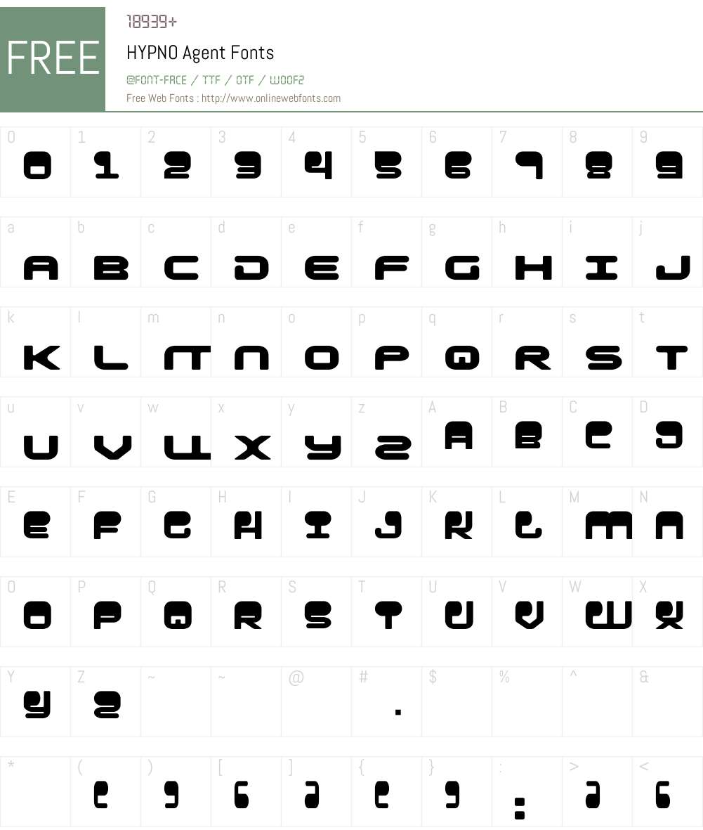 HYPNO Agent V1 1 Fonts Free Download - OnlineWebFonts.COM