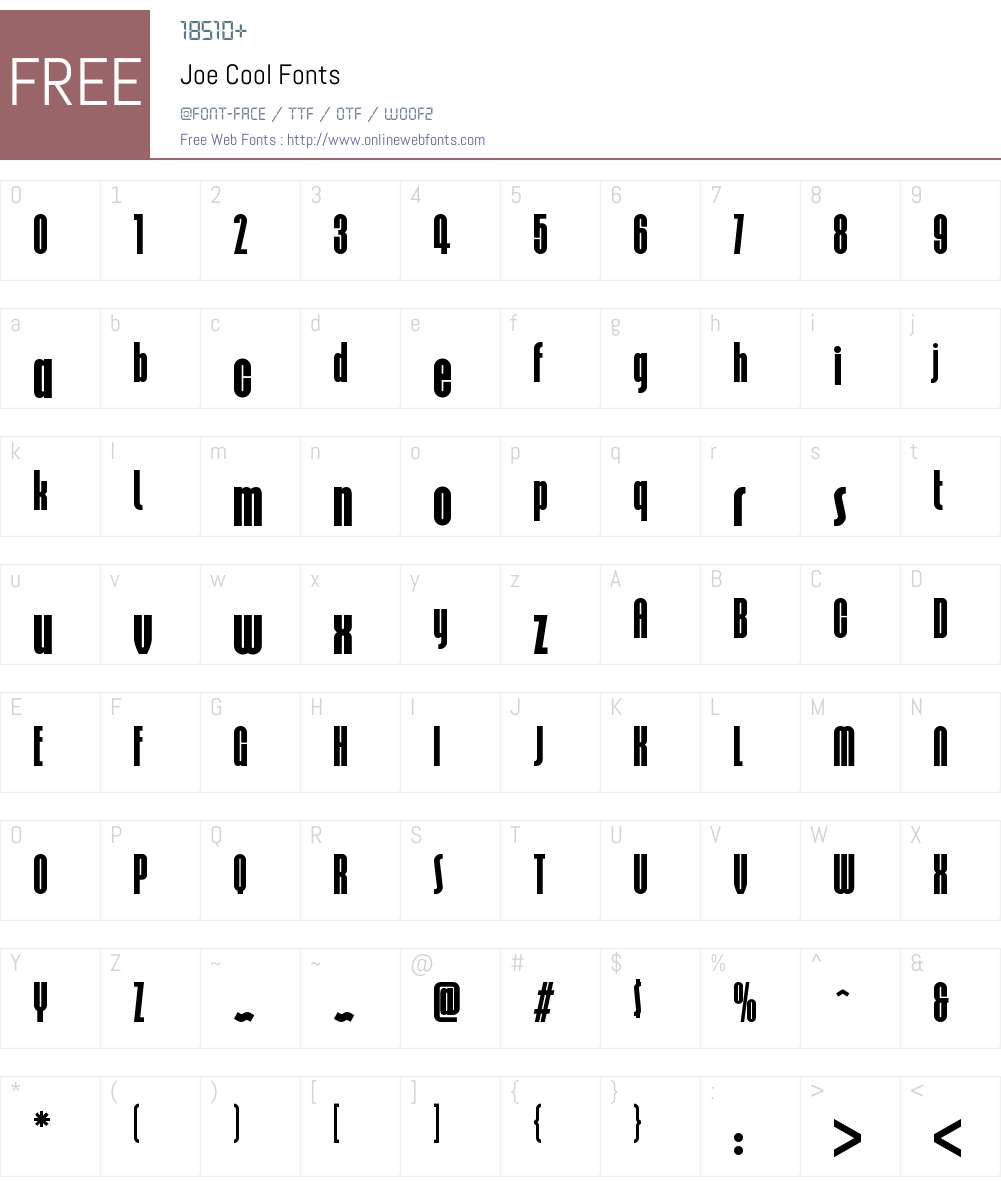 Joe Cool 1.00 May 5, 2014, initial release Fonts Free Download ...