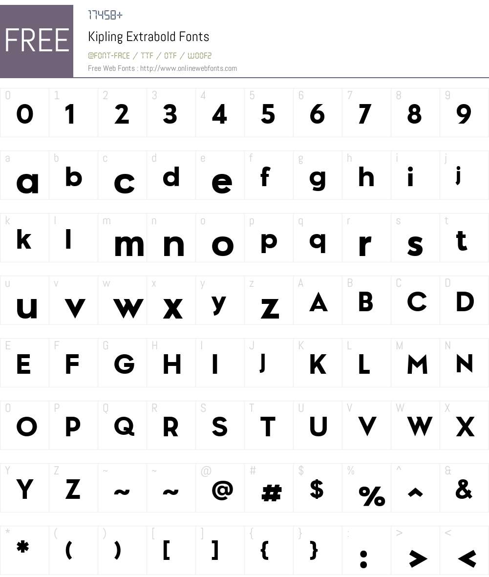 Kipling Extrabold 2.000 Fonts Free Download - OnlineWebFonts.COM