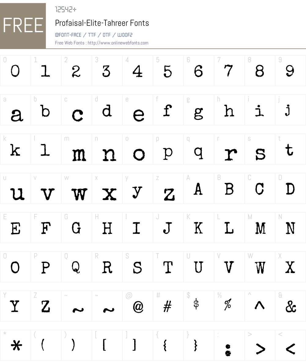Profaisal-Elite-Tahreer 1.00 Fonts Free Download - OnlineWebFonts.COM