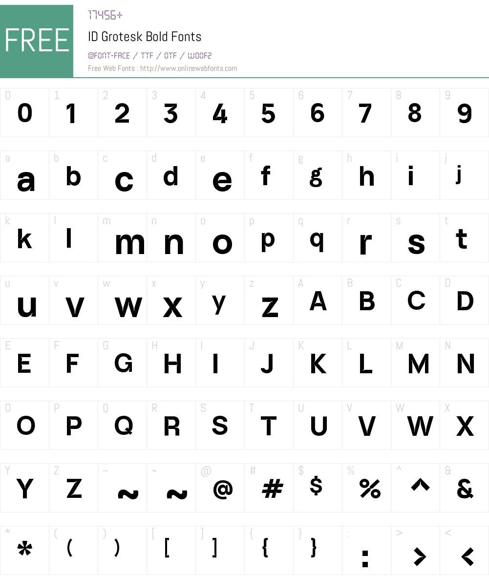 ID Grotesk Bold 1.100 Fonts Free Download - OnlineWebFonts.COM