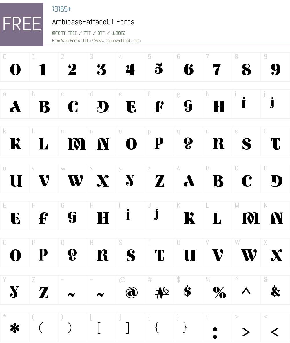 AmbicaseFatfaceOT 1.042 Fonts Free Download - OnlineWebFonts.COM