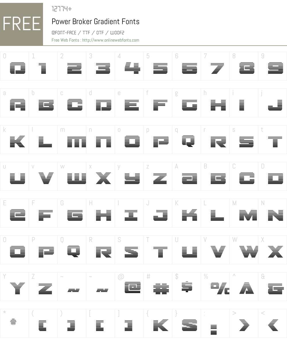 Power Broker Gradient 1.0; 2023 Fonts Free Download - OnlineWebFonts.COM