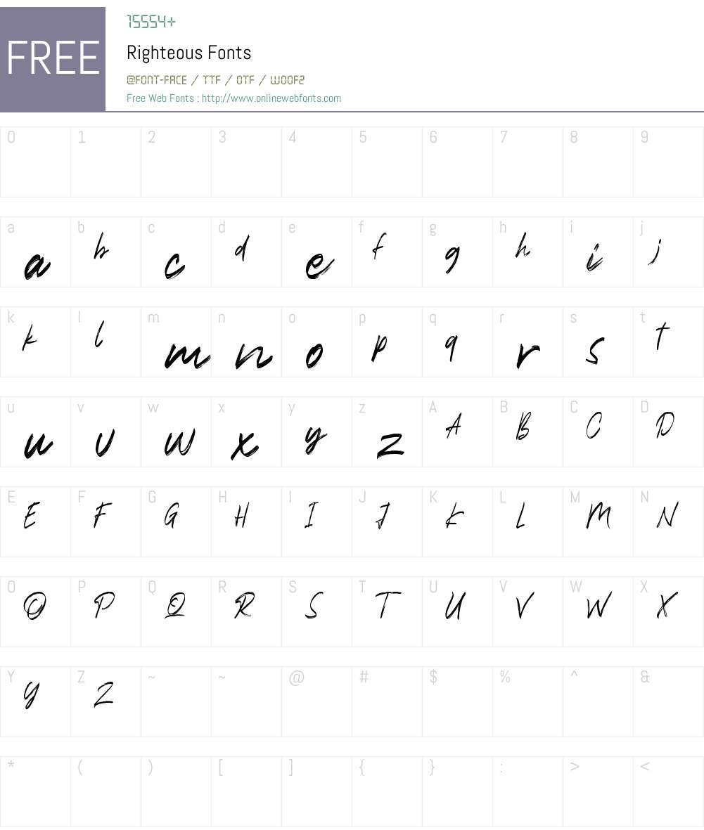 Righteous Free Personal Use 1.000;PS 001.000;hotconv 1.0.88;makeotf ...