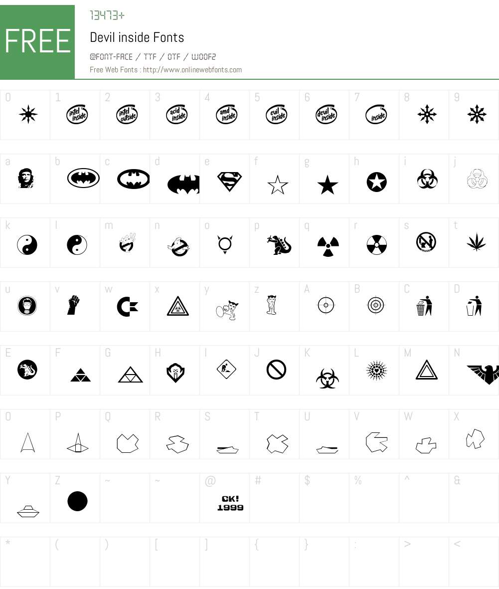 Devil inside 1.0 Fonts Free Download - OnlineWebFonts.COM