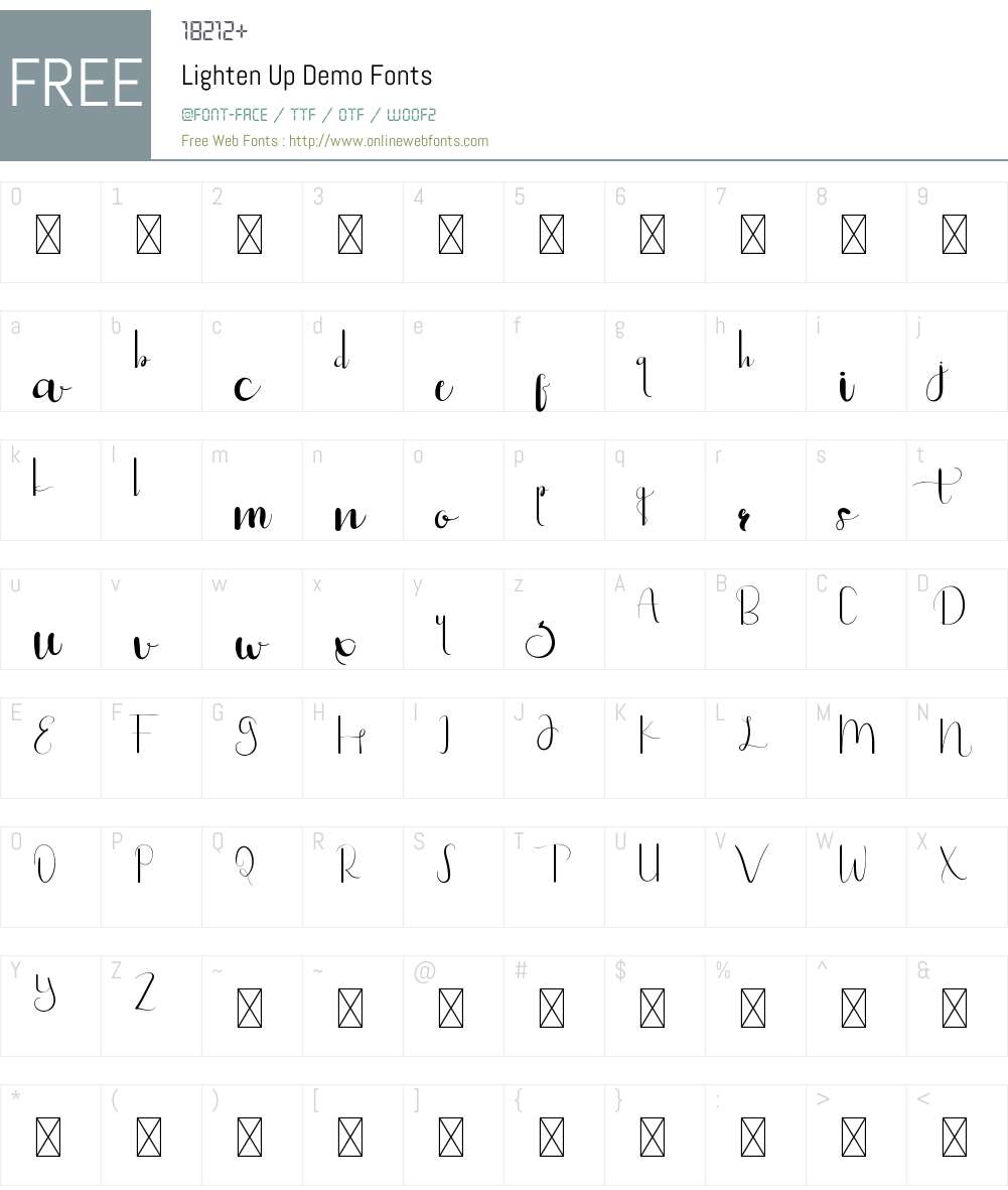 Lighten Up Demo 1.001;Fontself Maker 3.5.2 Fonts Free Download ...