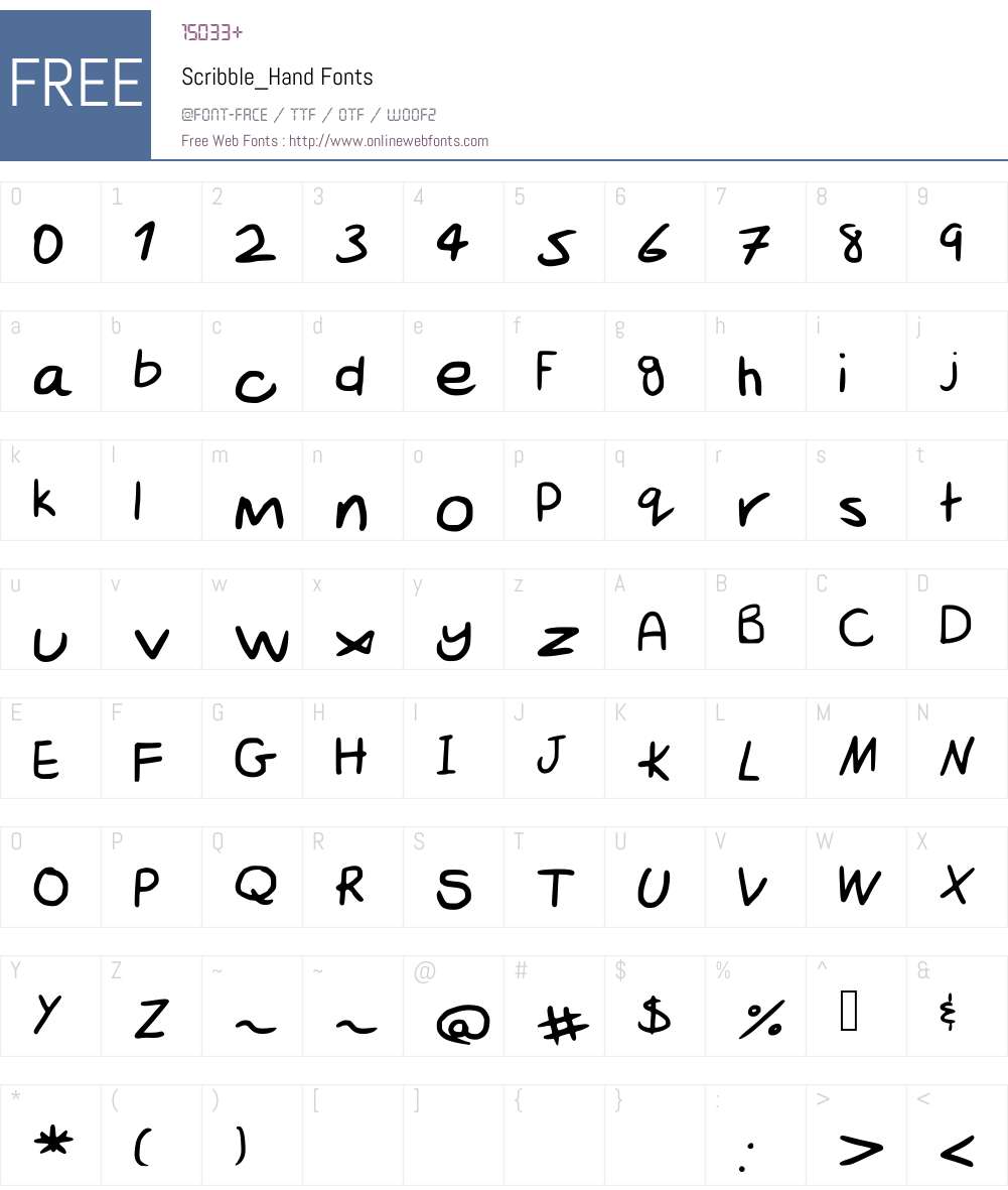 Scribble_Hand 001.000 Fonts Free Download - OnlineWebFonts.COM