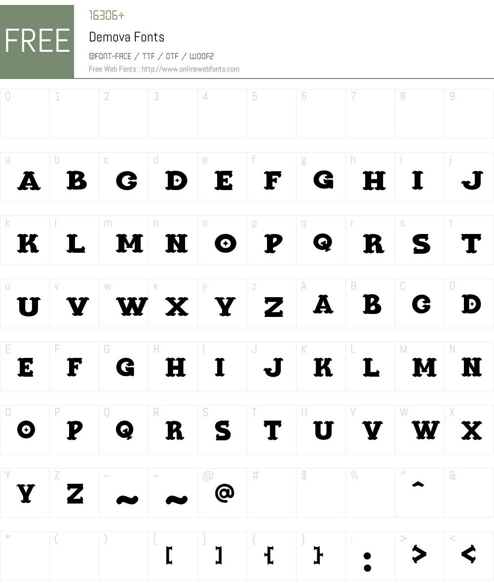 Demova Demova Typeface Version Fonts Free Download - OnlineWebFonts.COM