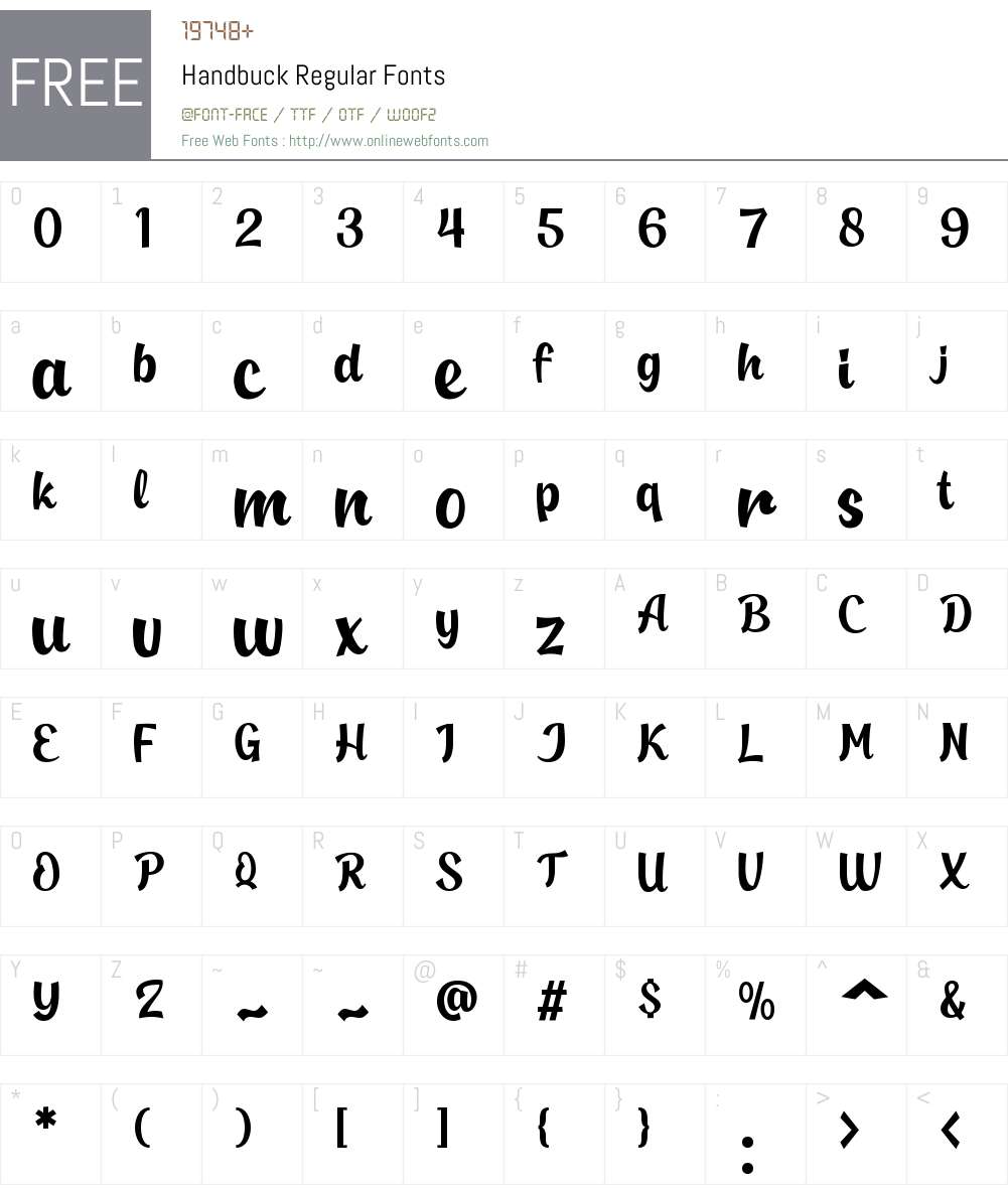 Handbuck 1.000 Fonts Free Download - OnlineWebFonts.COM